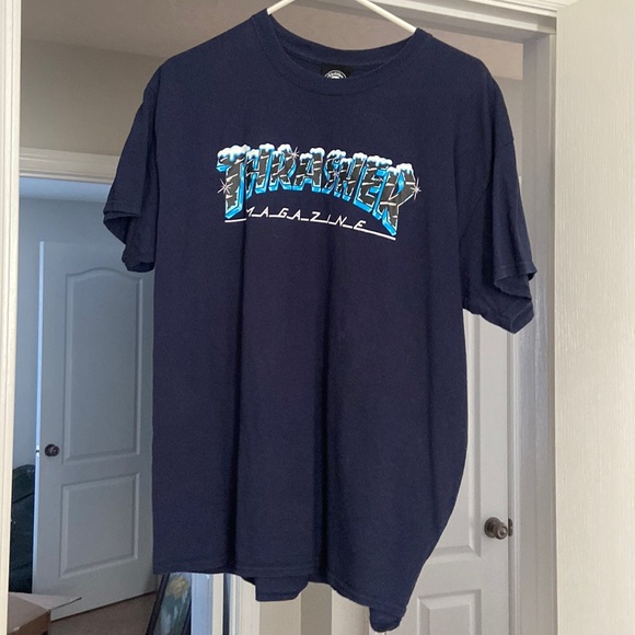 Thrasher | Shirts | Thrasher Black Ice Logo T Shirt | Poshmark